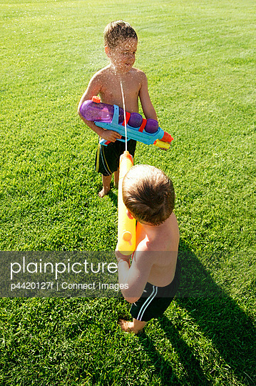 A water fight - Stock Image - Everypixel