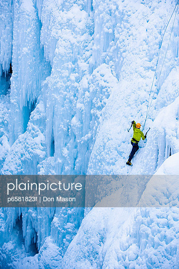 Man Ice Climbing - Stock Image - Everypixel