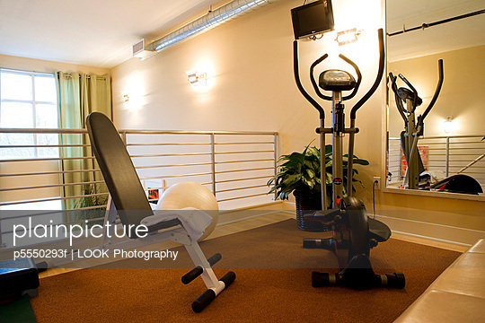 Interior of a Loft Style Workout Room - Stock Image - Everypixel