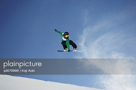 Snowboarder Getting Vert - Stock Image - Everypixel