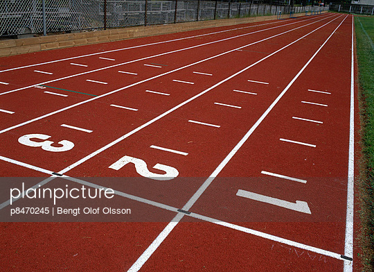 Numbers painted on sports tracks - Stock Image - Everypixel