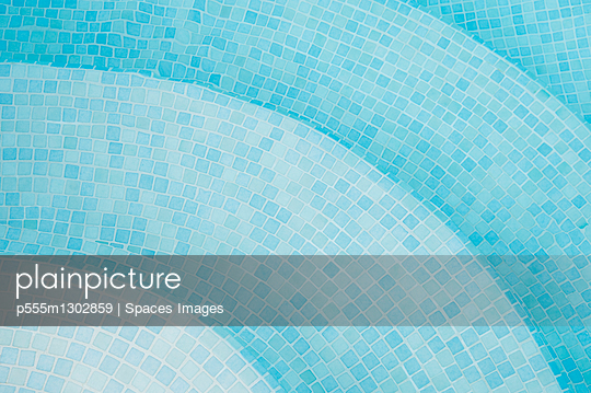 Overhead view of steps leading into a outdoor swimming pool at a luxury ...