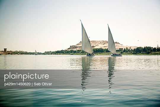 Felucca Boats River Nile, Egypt - Stock Image - Everypixel