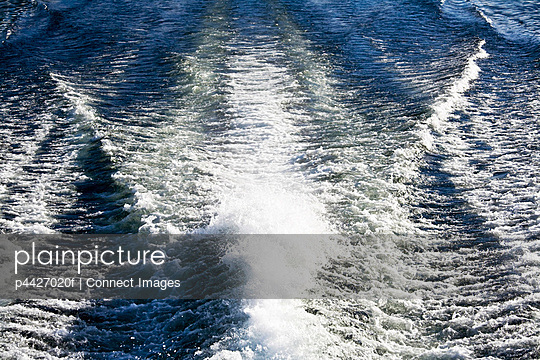 Wake from a boat - Stock Image - Everypixel