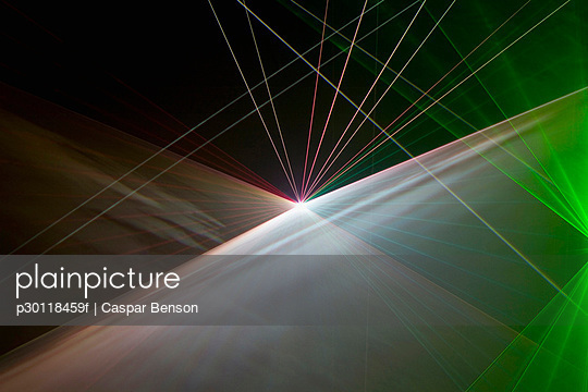 Multi colored laser lights - Stock Image - Everypixel