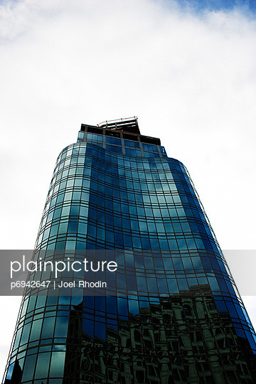 Modern Commercial Building, Low Angle View, New York City, USA - Stock ...