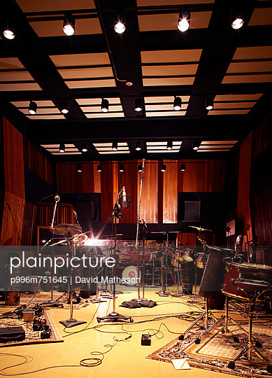 A Recording Studio Complete With Instruments And Recording Equipment ...