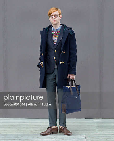 Quirky Redhead Man Dressed In Warm Clothing, Florence, Tuscany, Italy ...