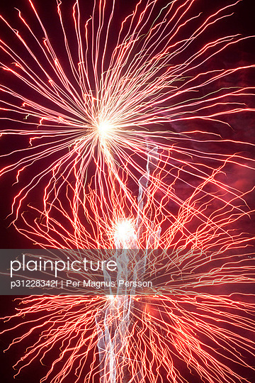 View of fireworks light - Stock Image - Everypixel
